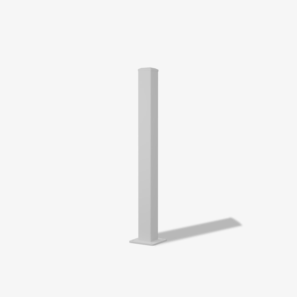 100mm x 100mm x 3mm Steel Post with Base Plate – MASON & DEAN