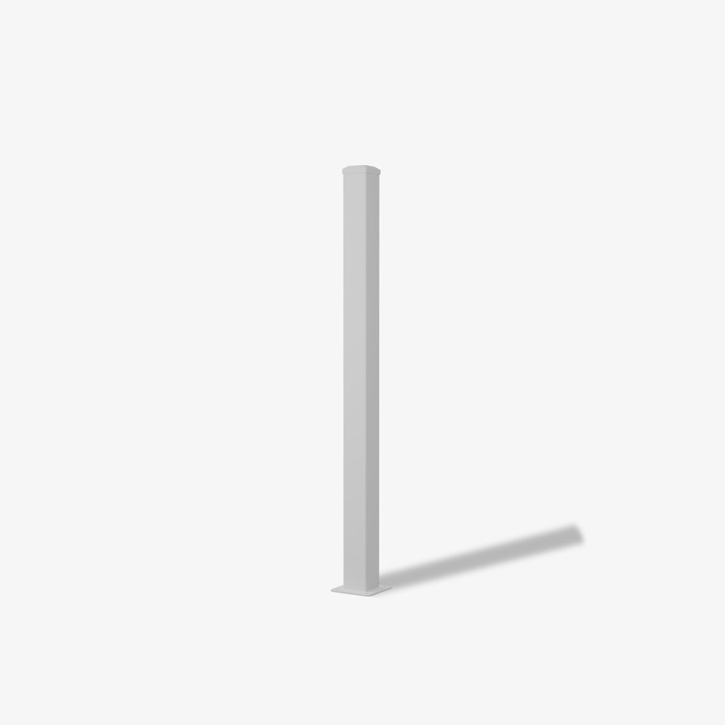 75mm x 75mm x 2mm Steel Post with Base Plate – MASON & DEAN